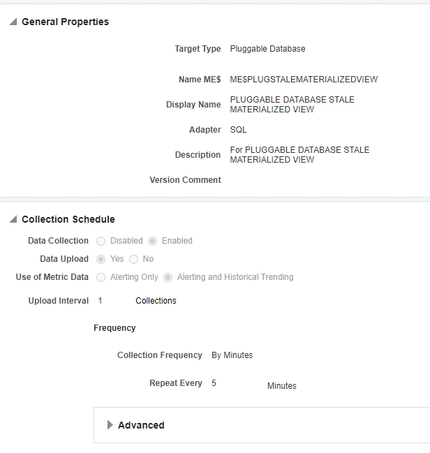 Materialized View : OEM Monitoring and Alerting through Metric Extension( ME ), Incident Rule ...
